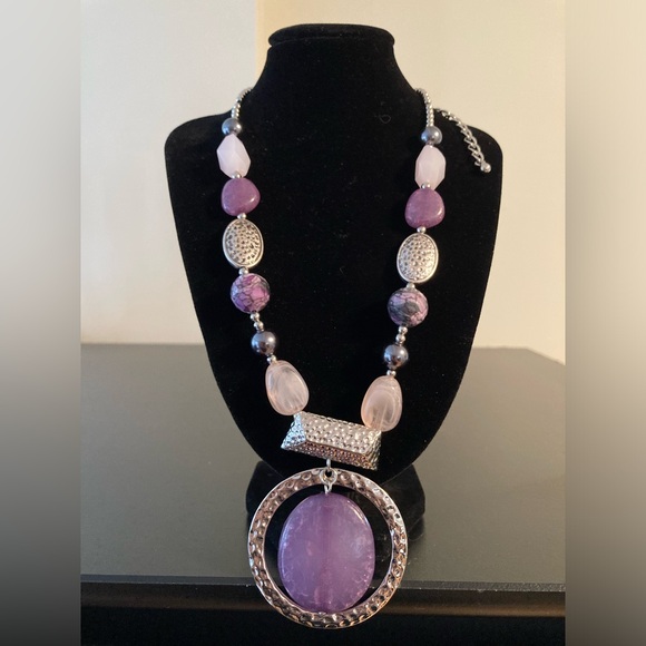 Joan Rivers | Jewelry | Joan Rivers Purple Pink And Silver Tone Beaded ...